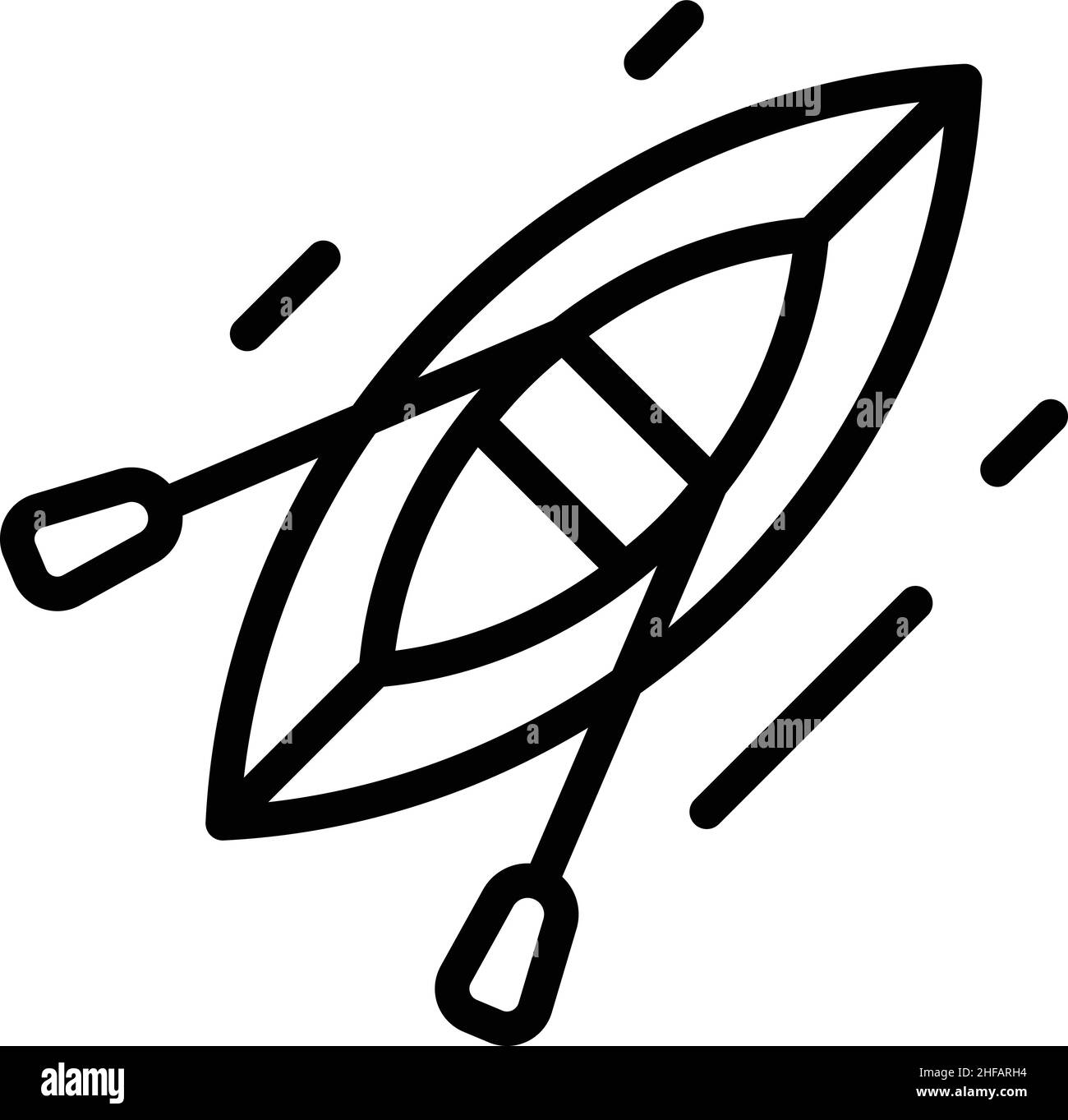 Top view boat icon outline vector. Forest ecotourism. Trip outdoor ...