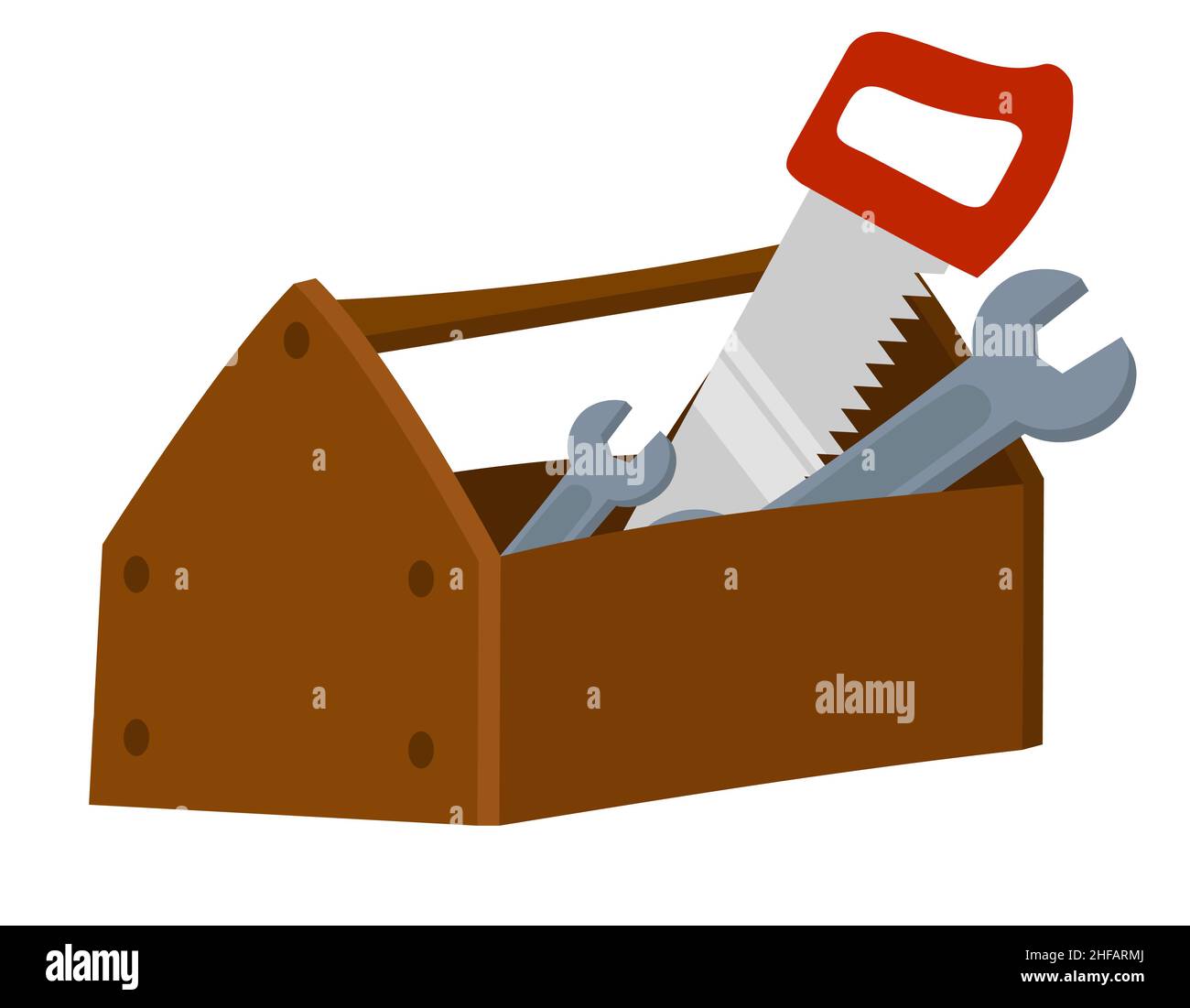 Box toolbox repair cartoon Cut Out Stock Images & Pictures - Alamy