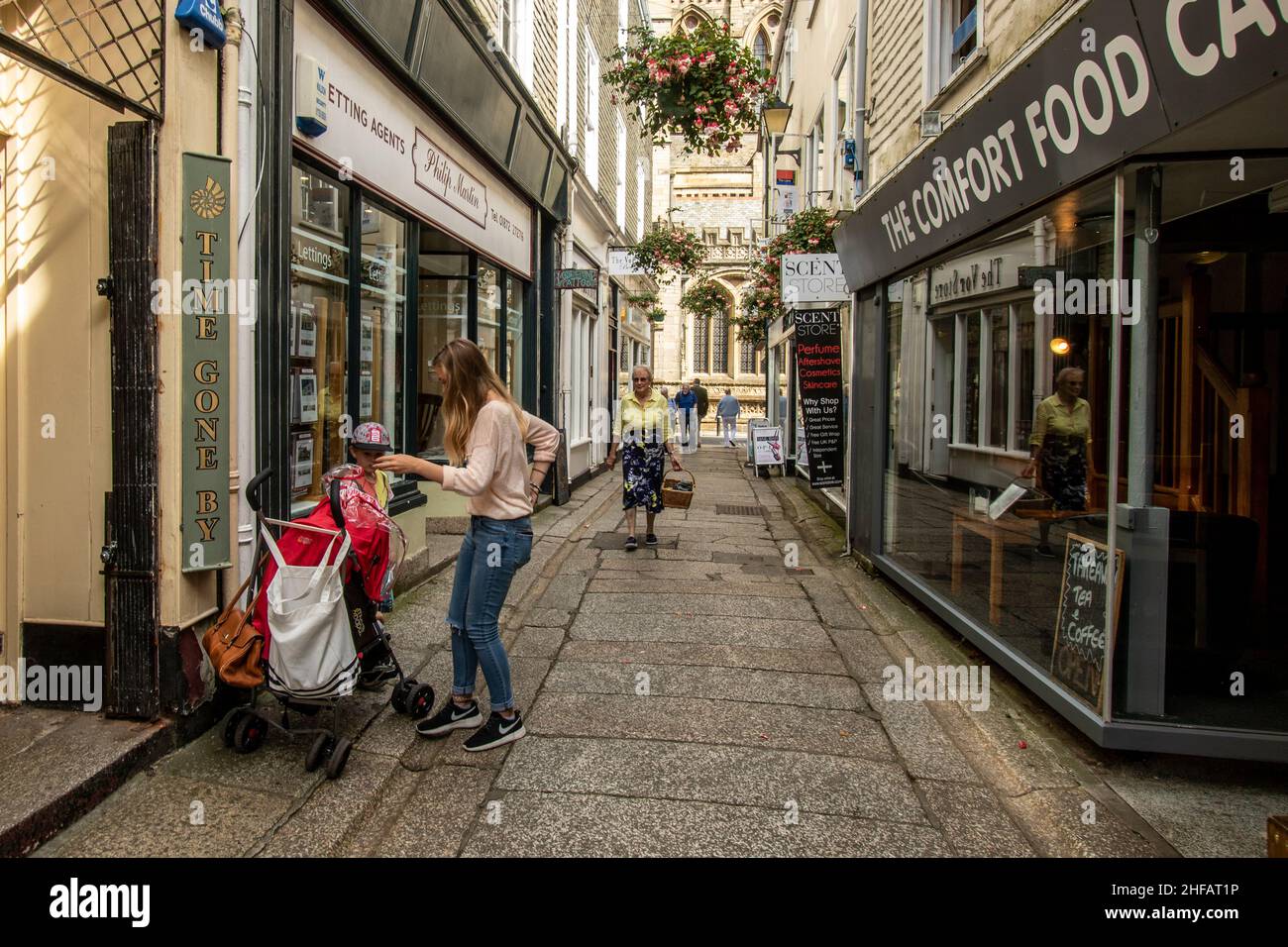 Street life city of Truro Cornwall Stock Photo - Alamy