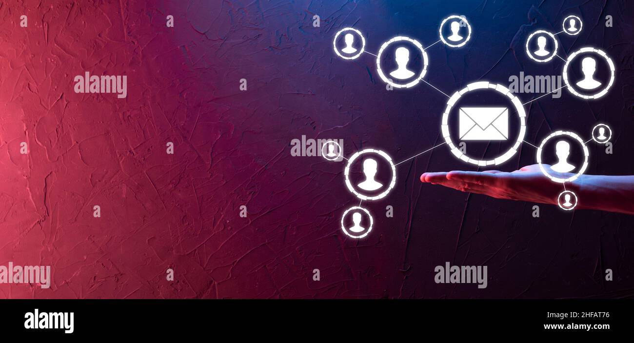 Email and user icon,sign,symbol marketing or newsletter concept ...