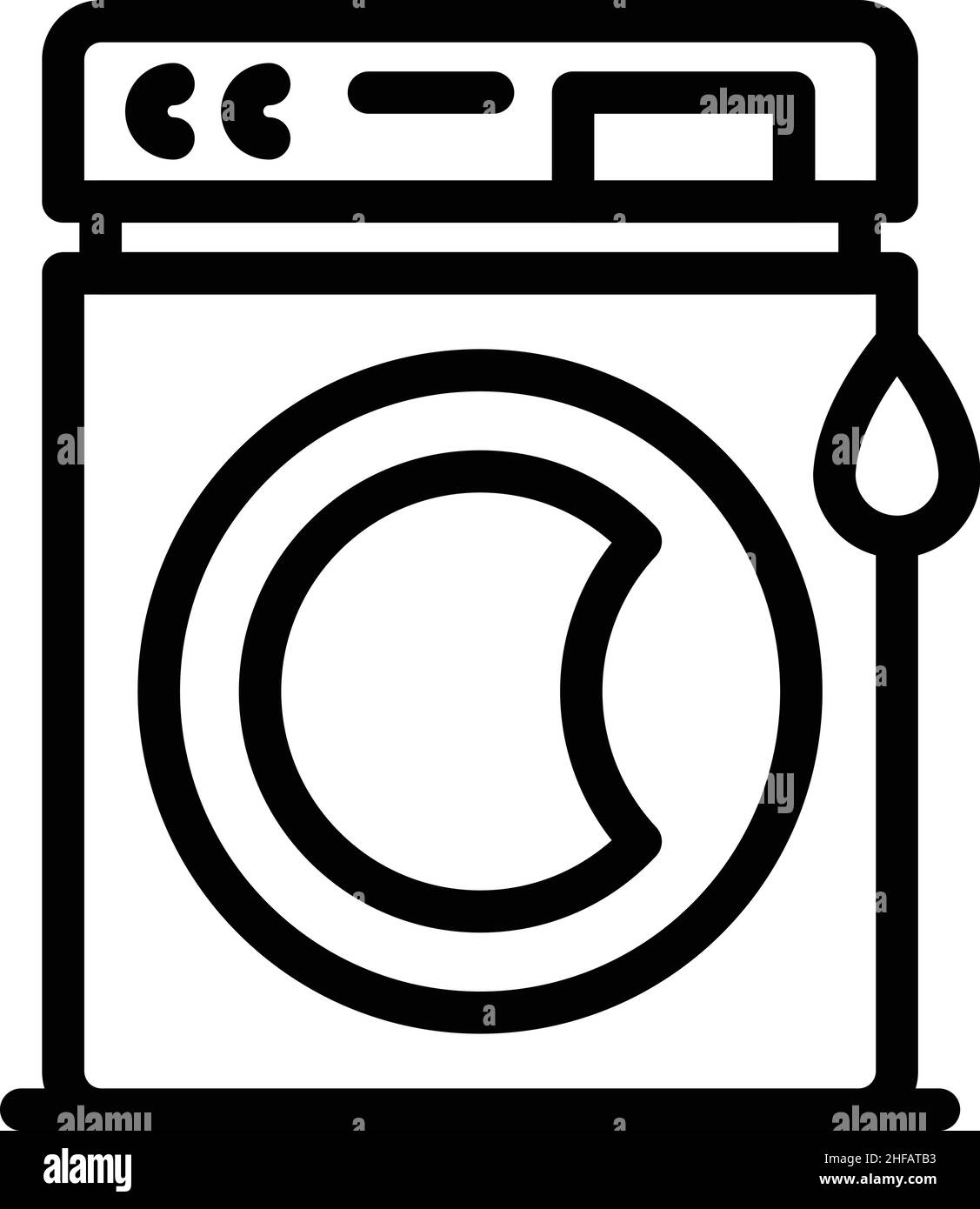 Save water wash machine icon outline vector. Clean drop. Eco dish Stock ...