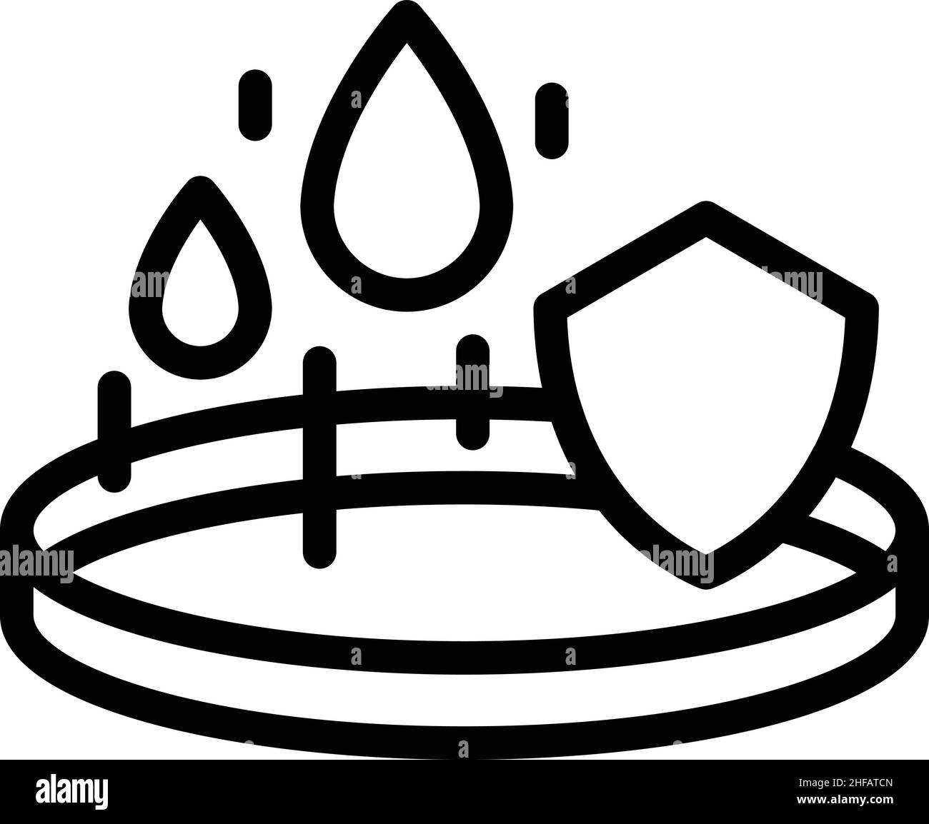 Safe water icon outline vector. Save water. Drop clean Stock Vector ...