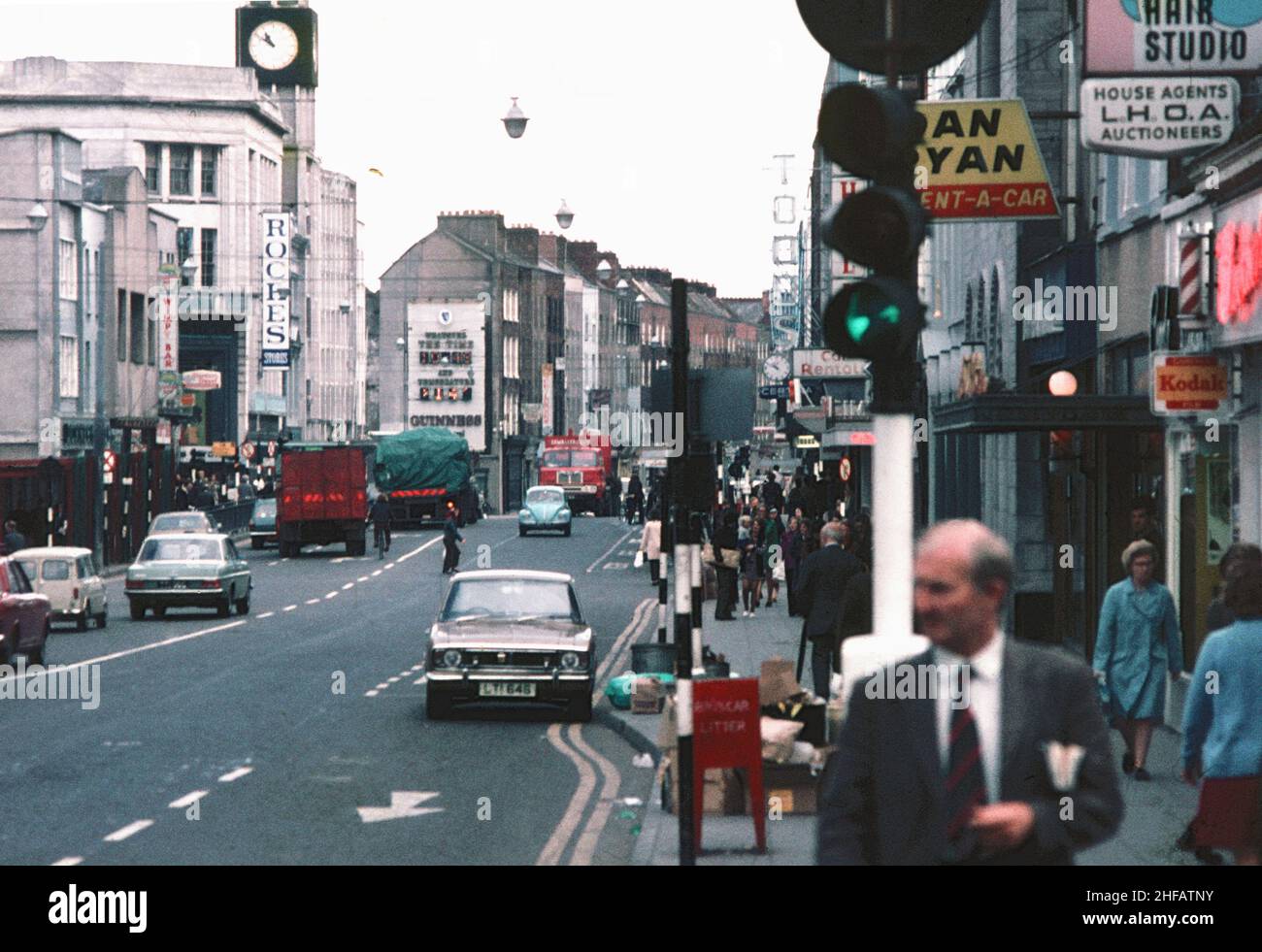 O Connell Street In 1970s Limerick Ireland Stock Photo Alamy