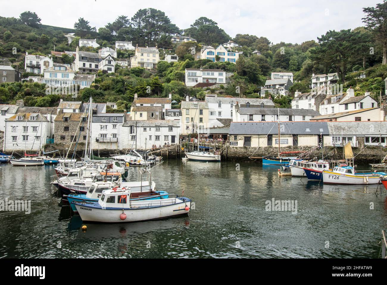 Polperro fishing village Cornwall United Kingdom Stock Photo - Alamy
