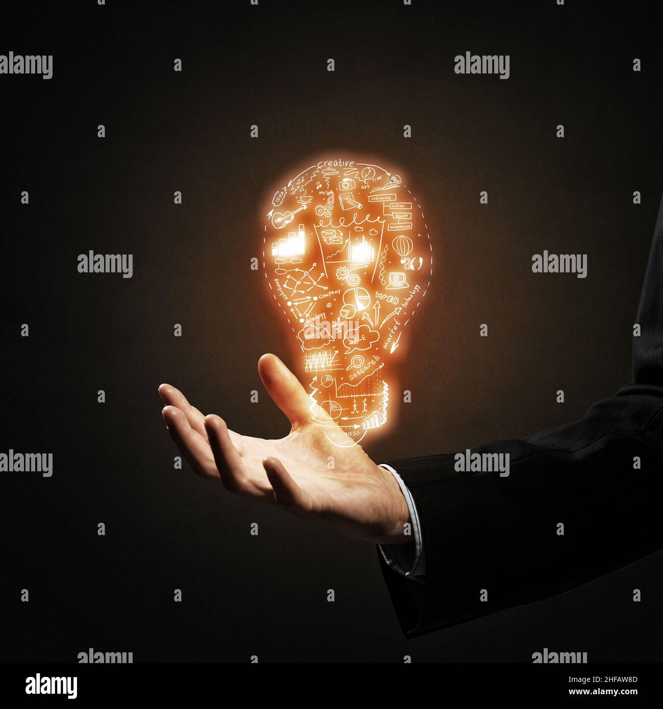 Bright idea for success achieving Stock Photo - Alamy