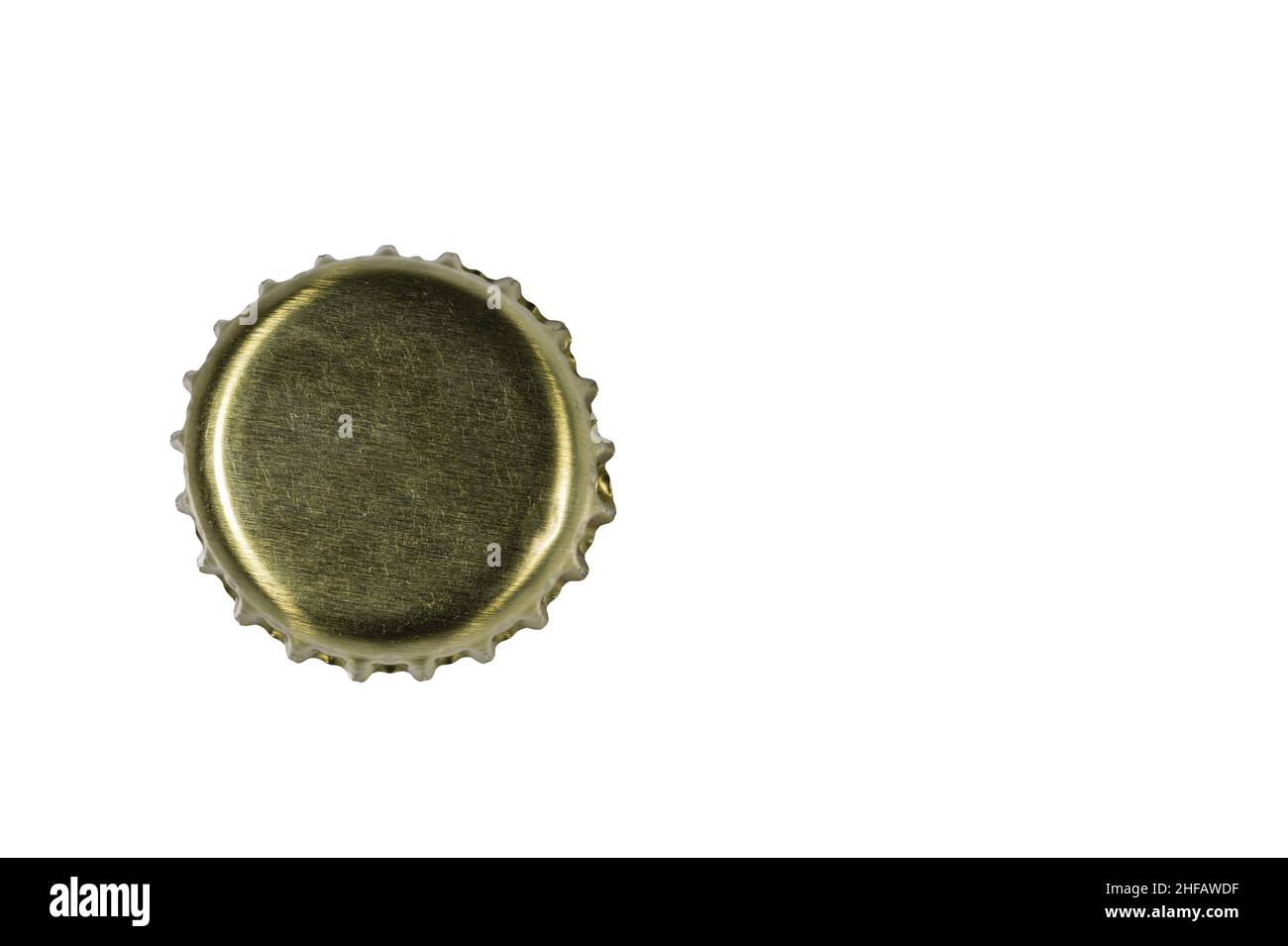 Close up view of metal cap isolated on white background Stock Photo - Alamy