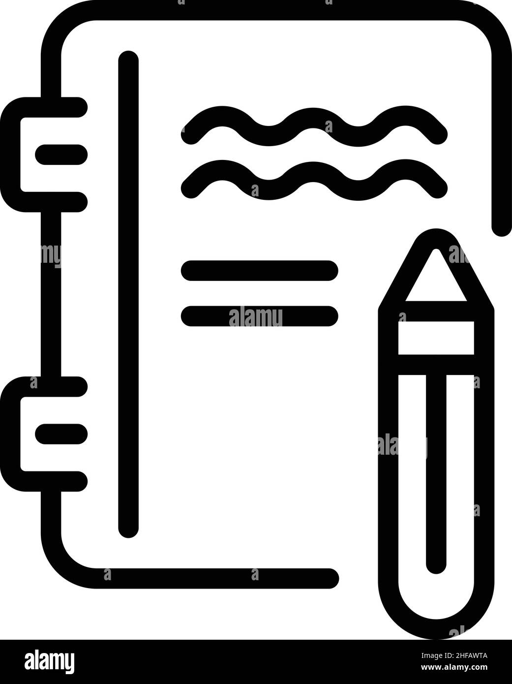 Writing homework icon outline vector. Teacher study. Mother exam Stock ...