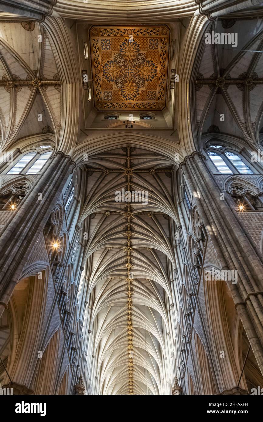 England, London, Westminster Abbey, The Choir Ceiling Stock Photo - Alamy