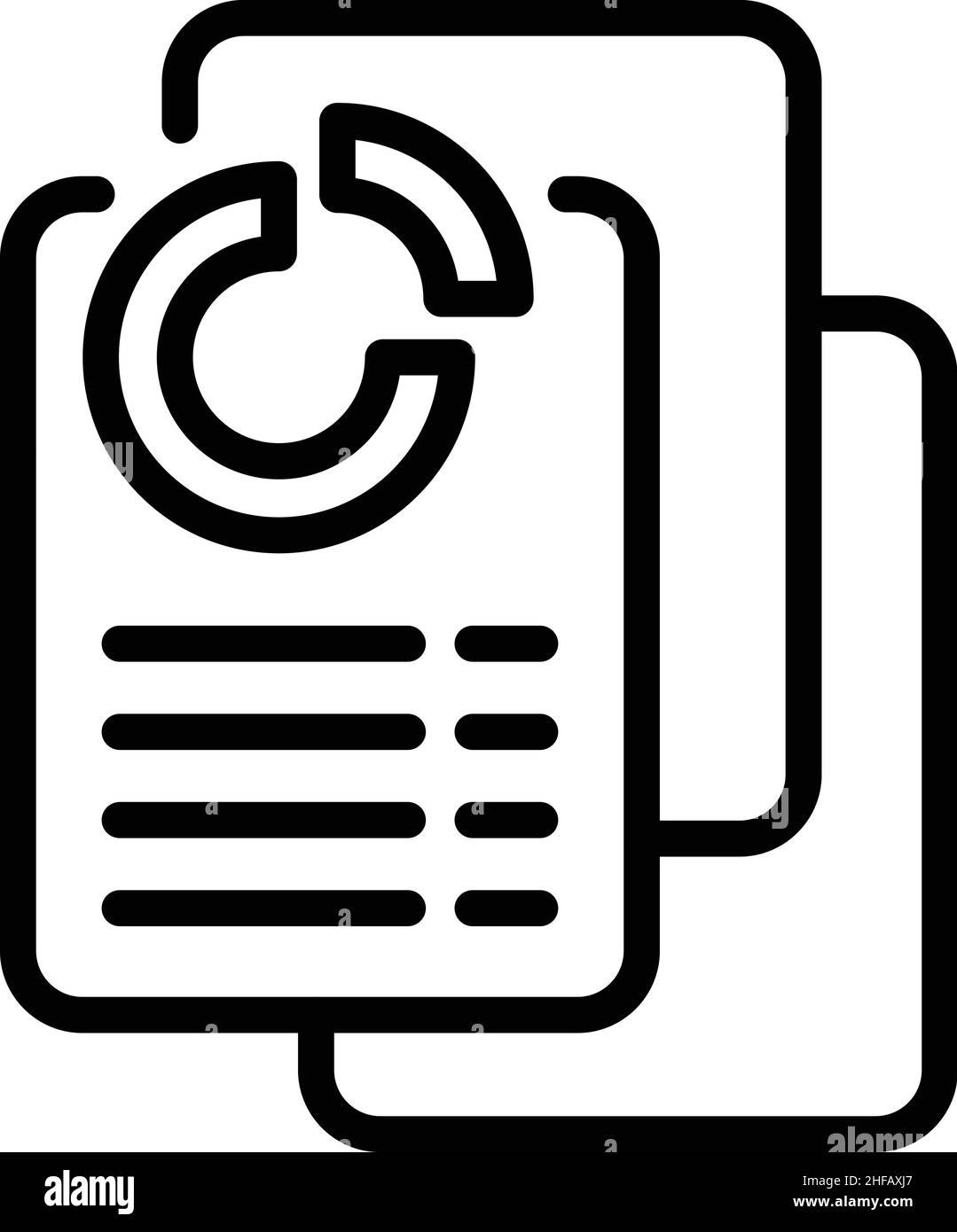 Promotion document icon outline vector. Online marketing. Price gift ...