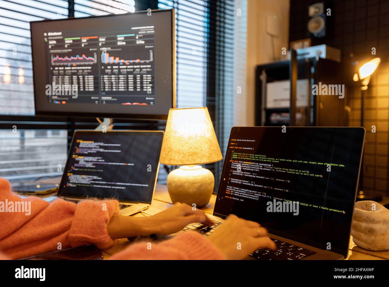 Hands female programmer writing computer hi-res stock photography and ...
