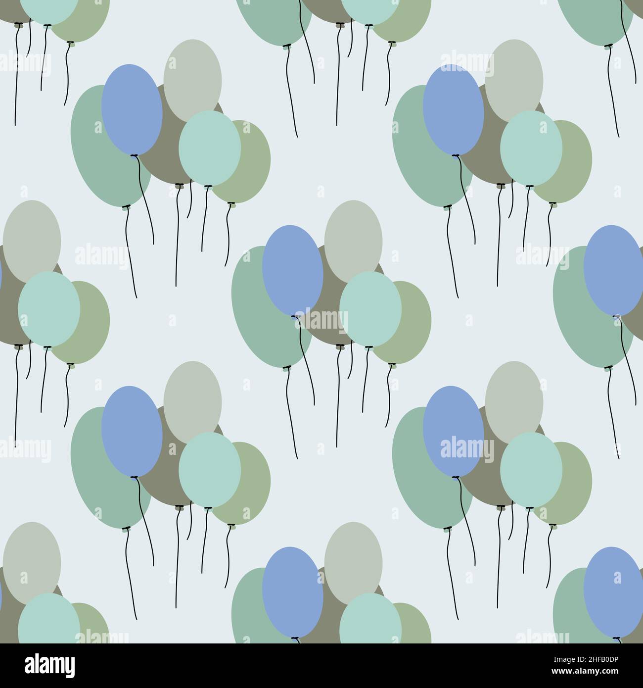 Seamless balloons pattern for kids and gifts and cards and linens and ...