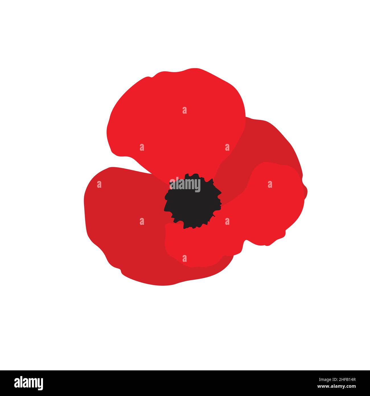 Red poppy flat icon. Flower symbol. Vector Stock Vector Image & Art - Alamy