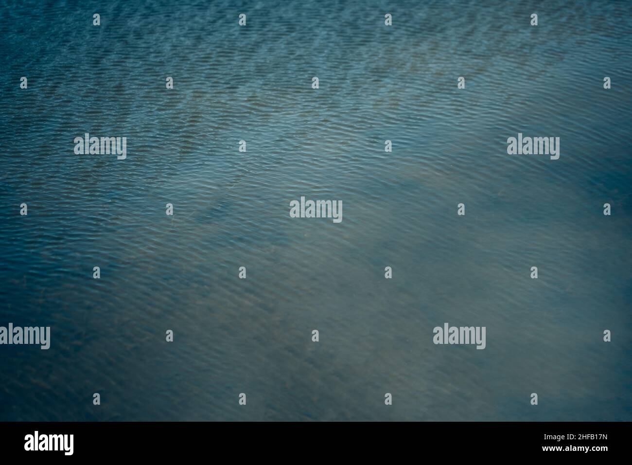 Bright blue background and texture of a river, lake in nature during ...