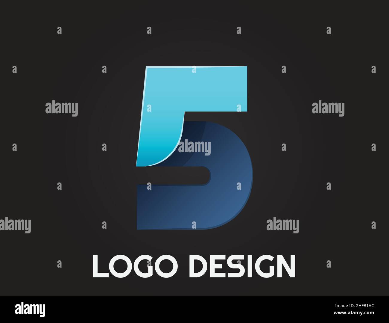 numbers in a beautiful design , logo design Stock Vector Image & Art ...