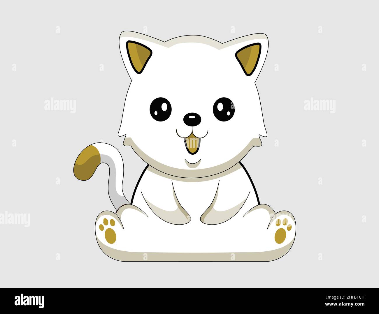 Cute little cat portrait Vector , Premium Quality Stock Vector Image ...