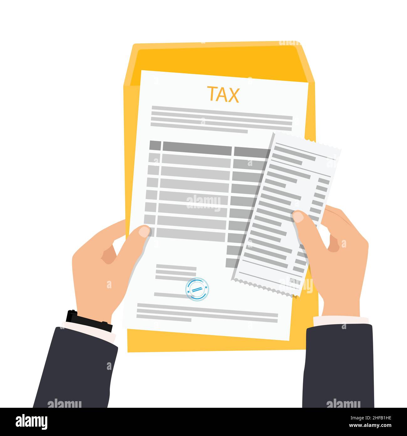 Tax payment concept. State Government taxation, calculation of tax ...