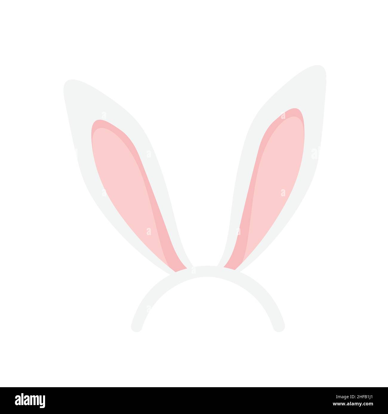Easter bunny ears mask vector illustration. Ostern rabbit ear spring ...