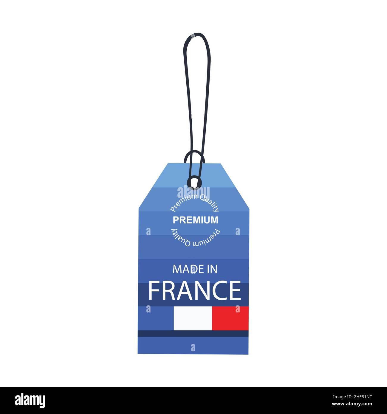 Made in France label with flag isolated on white background. Vector ...