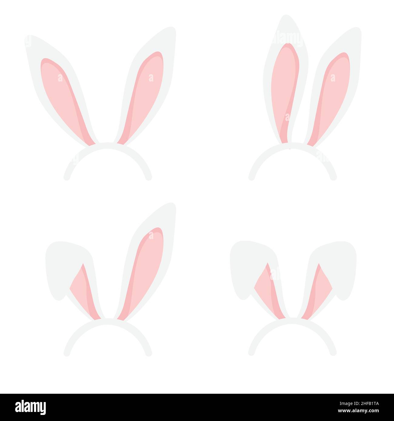 Easter bunny ears mask vector illustration. Ostern rabbit ear spring ...