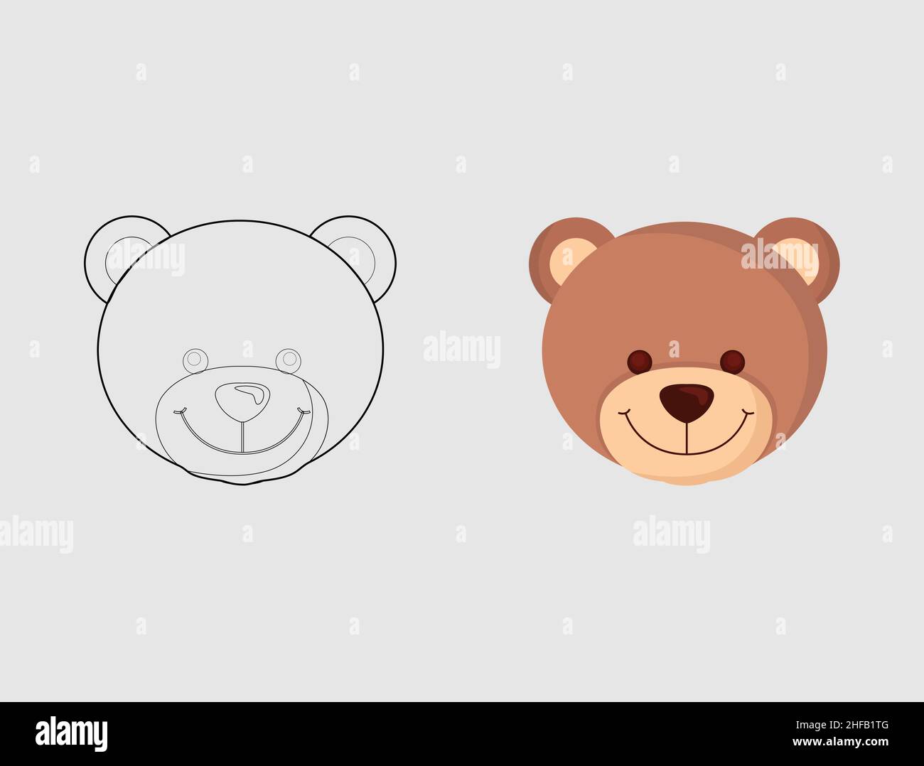 Cute little bear portrait Vector , Premium Quality Stock Vector Image ...