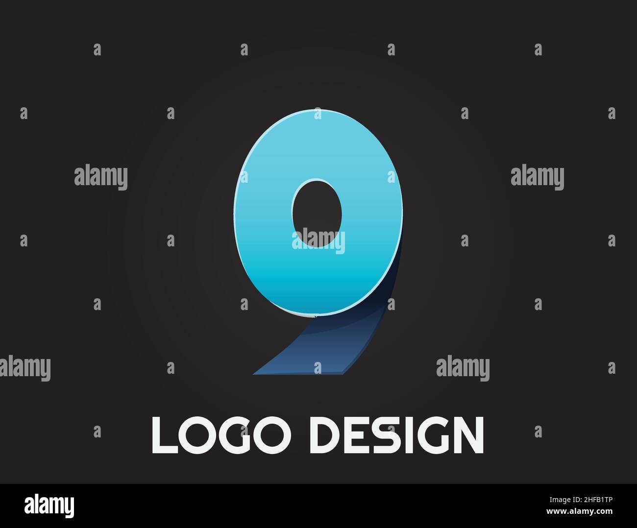 numbers in a beautiful design , logo design Stock Vector Image & Art ...