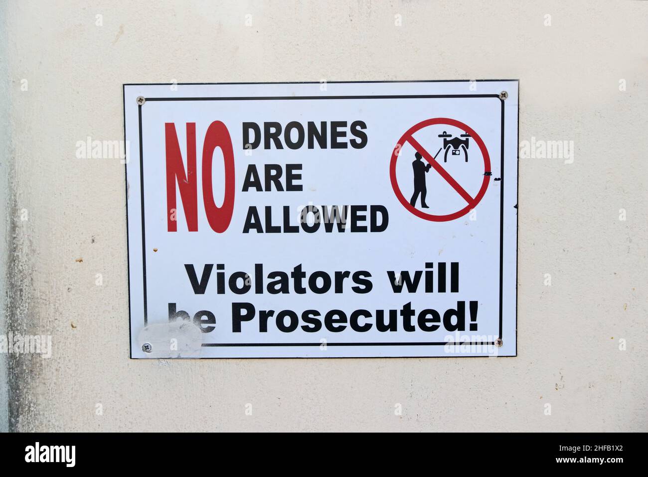 Sign No Drones are allowed Stock Photo - Alamy