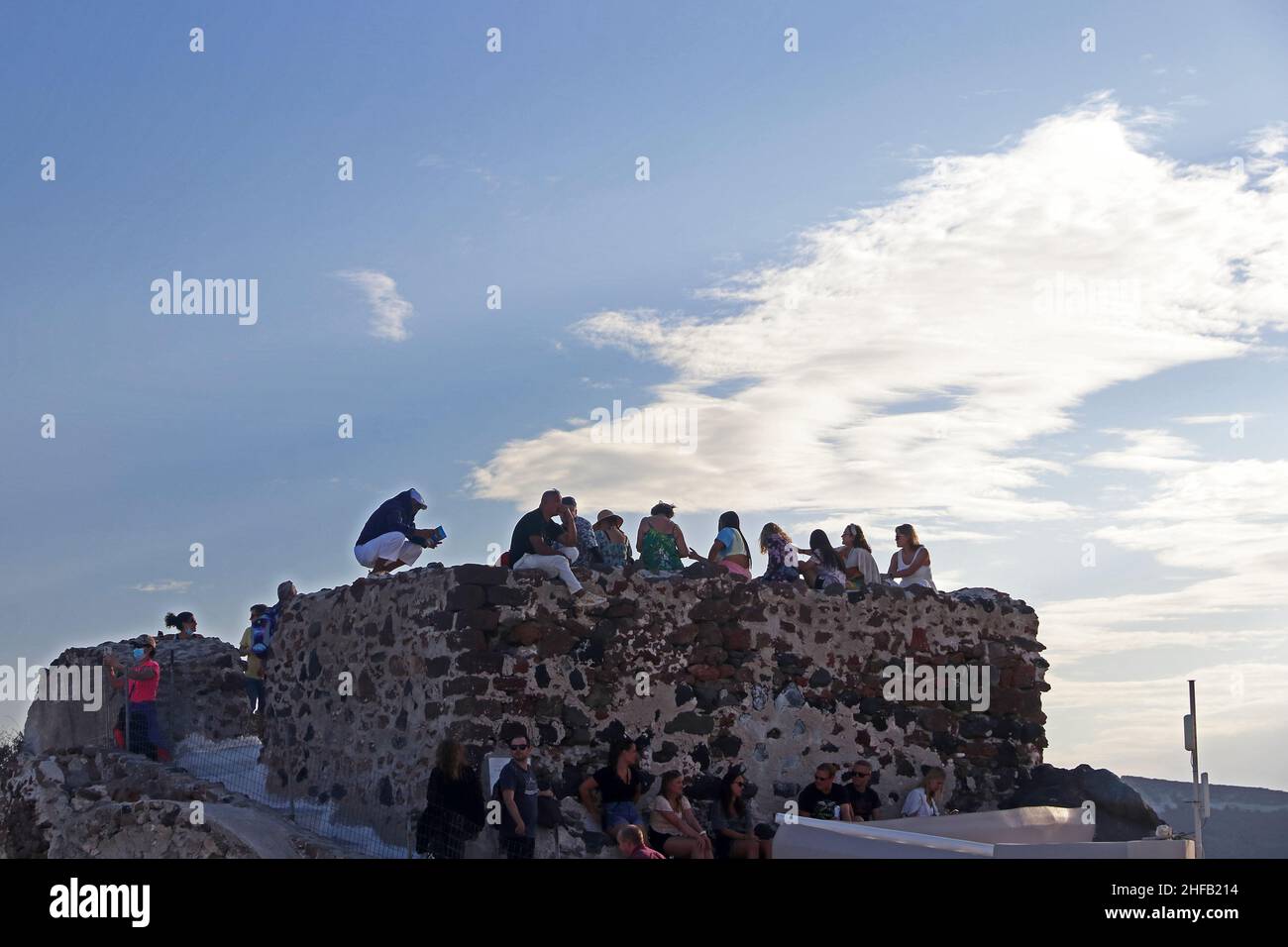 Santorini oia castle hi-res stock photography and images - Alamy