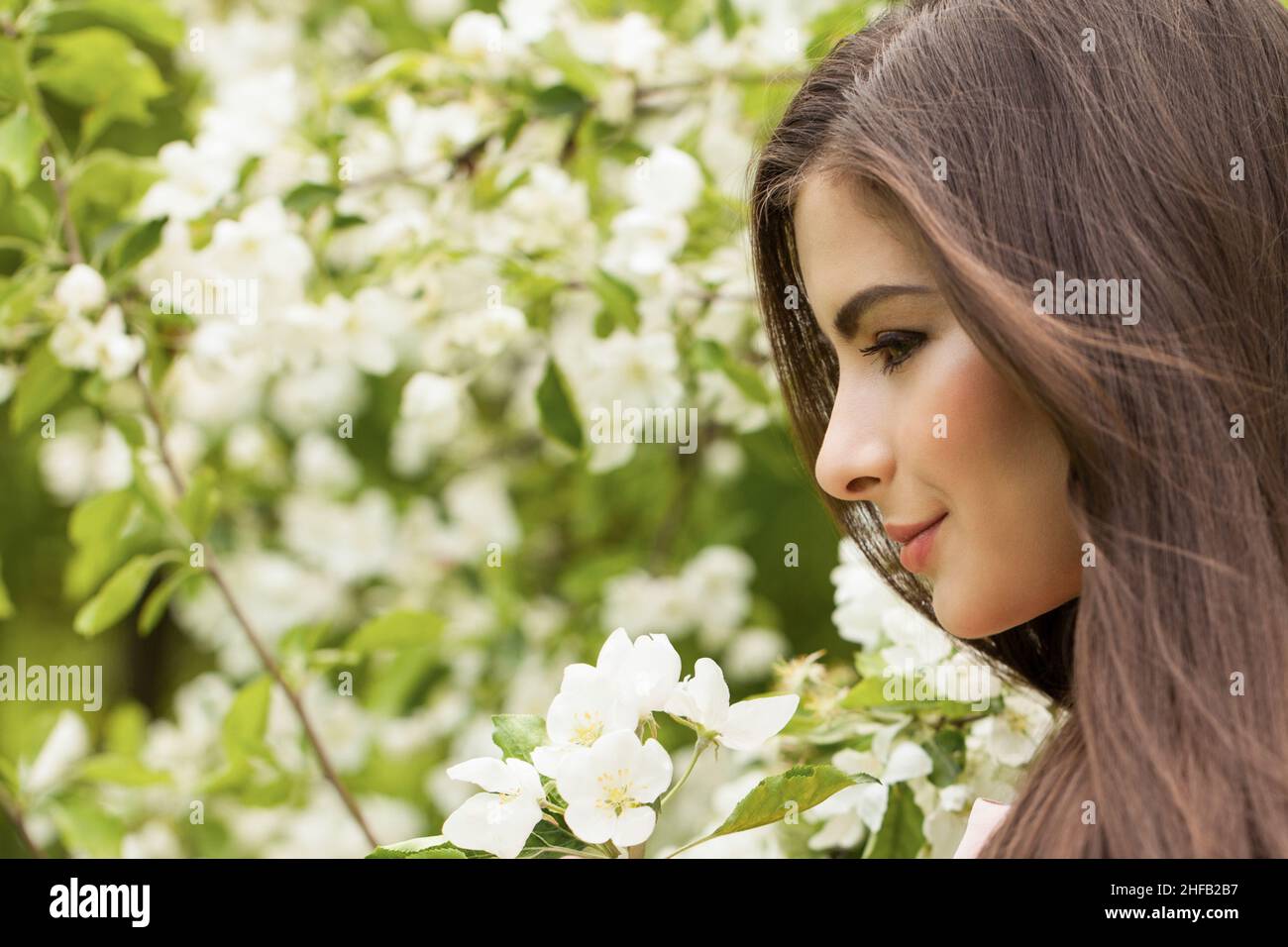 Pretty romantic woman in hi-res stock photography and images - Alamy