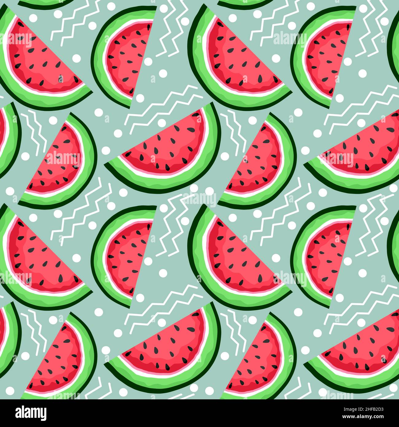 Summer seamless watermelon pattern for fabrics and textiles and ...