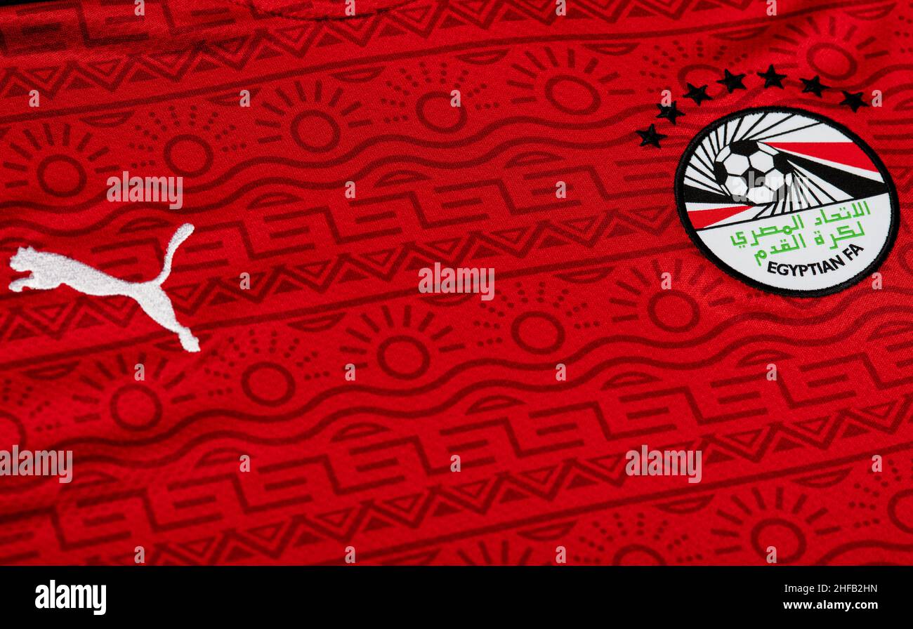 Close up of Egyptian National Football team kit Stock Photo - Alamy