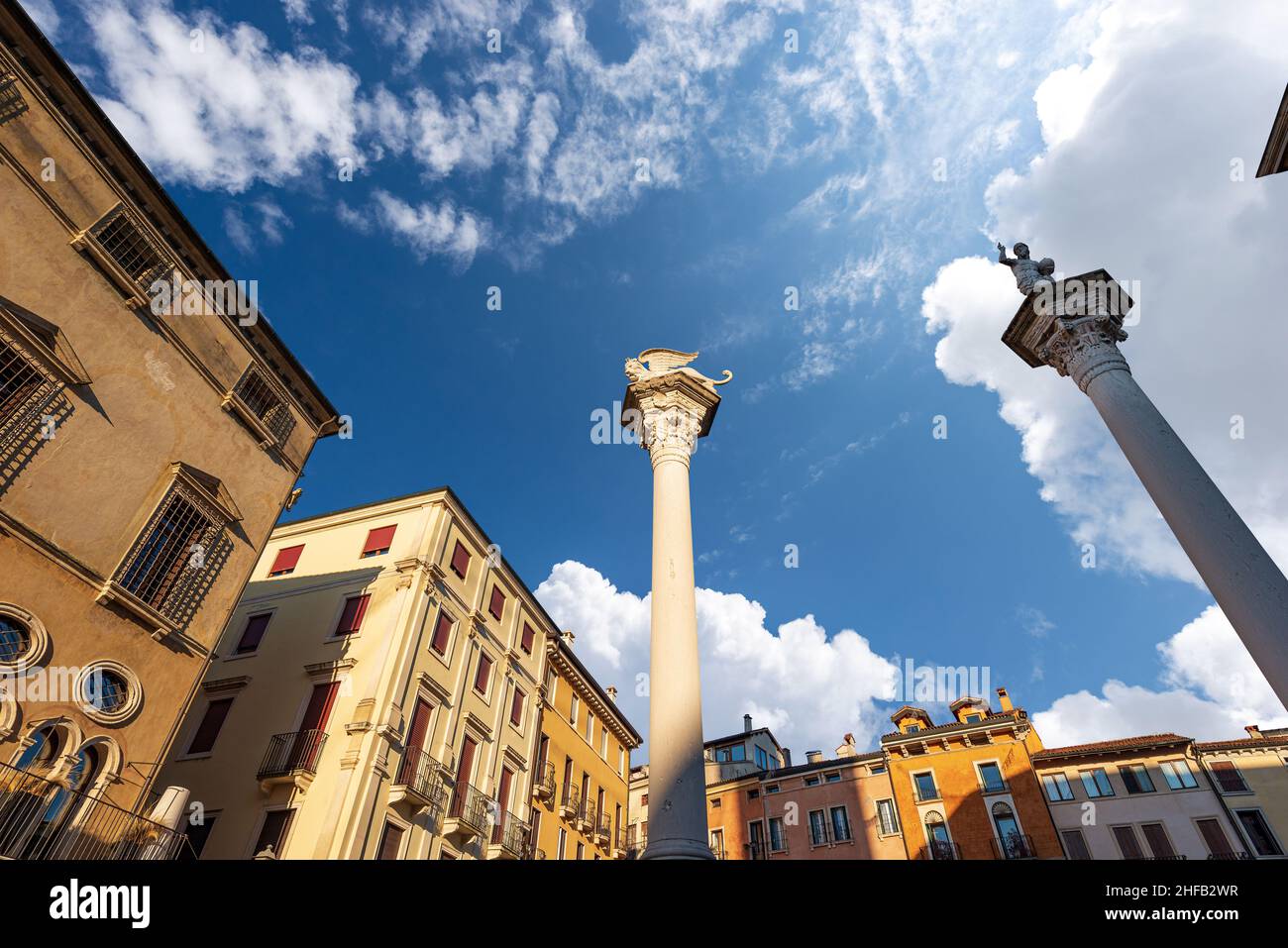 Central town square of Vicenza called Piazza dei Signori with the ...