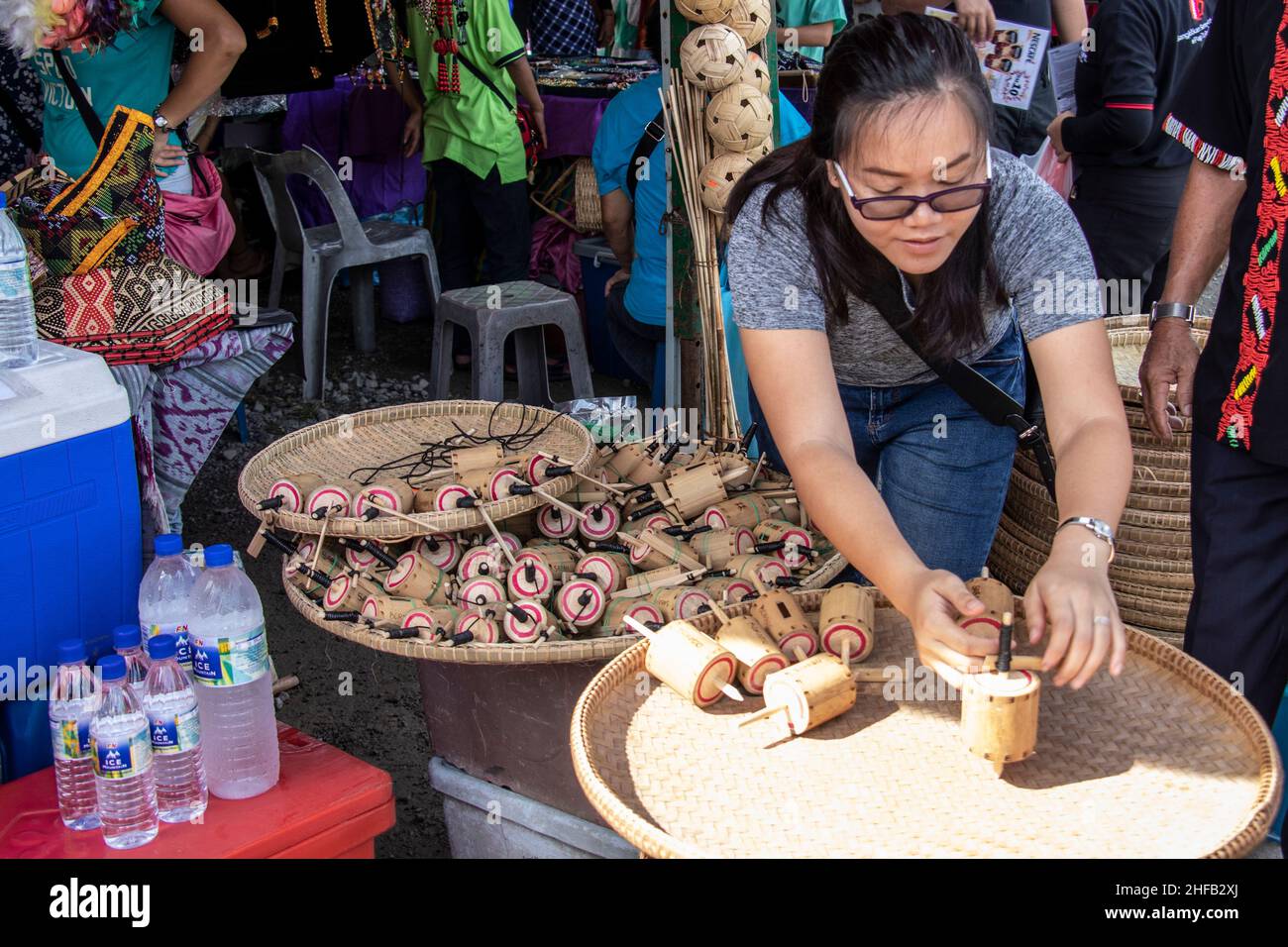 Pesta Kaamatan harvest festival at KDCA Penampang Sabah Borneo Malaysia ...