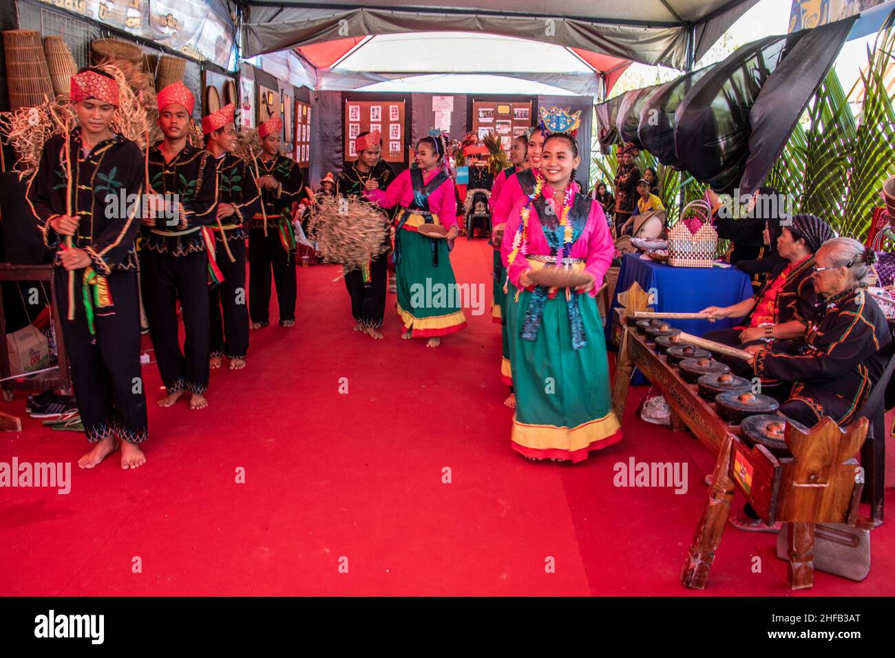 Pesta Kaamatan harvest festival at KDCA Penampang Sabah Borneo Malaysia ...