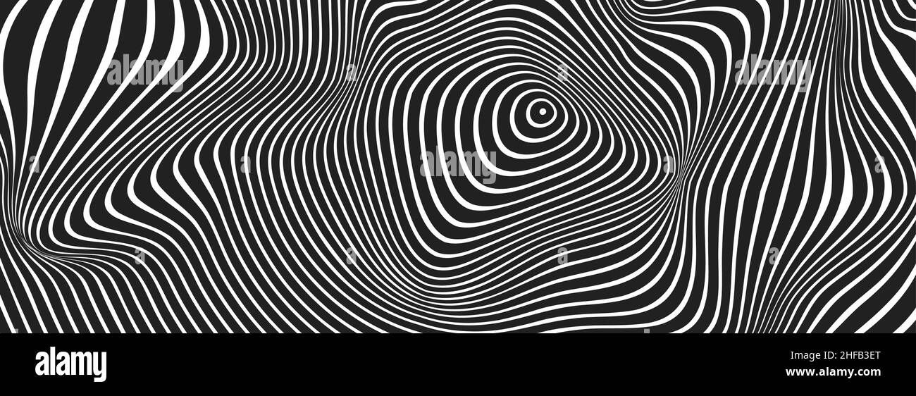 Distortion lines background. Distort stripes, abstract modern pattern ...