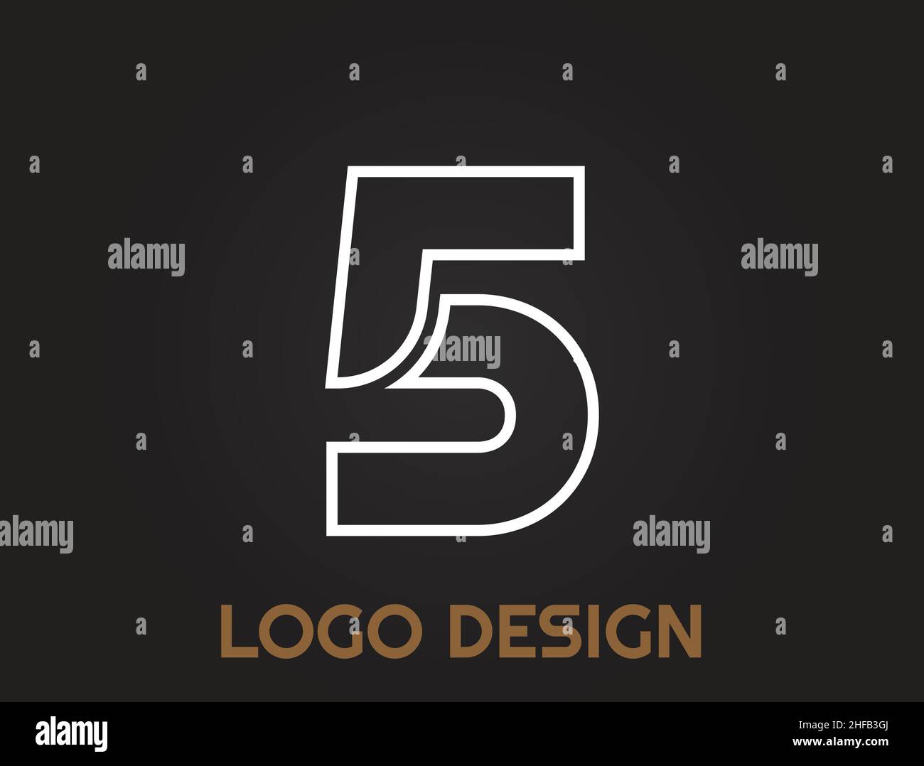 numbers in a beautiful design , logo design Stock Vector Image & Art ...
