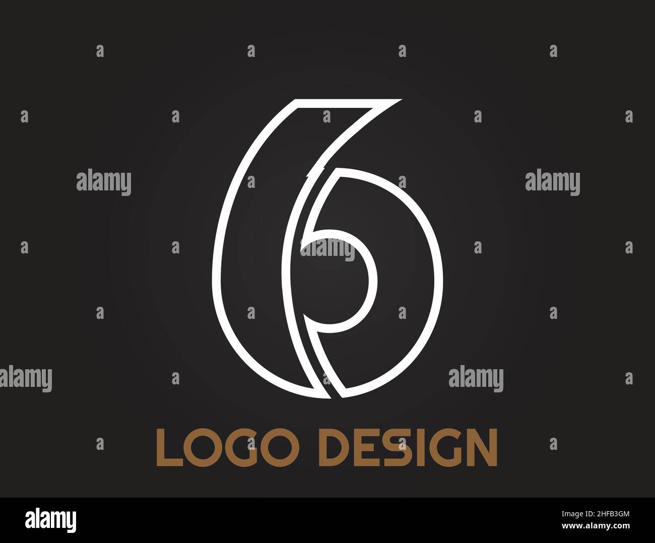 numbers in a beautiful design , logo design Stock Vector Image & Art ...