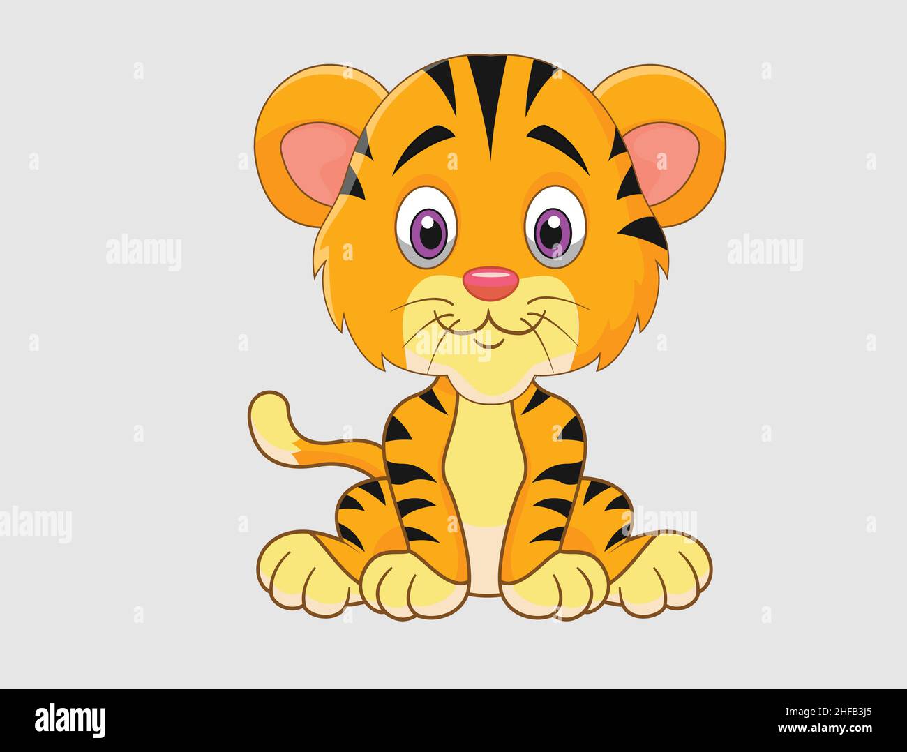 Cute little tiger portrait Vector , Premium Quality Stock Vector Image ...
