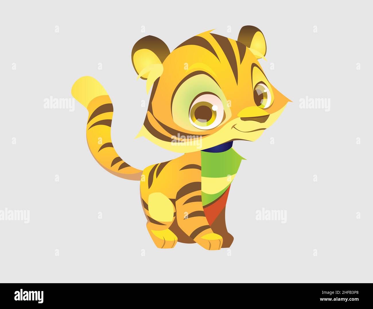 Cute little tiger portrait Vector , Premium Quality Stock Vector Image ...
