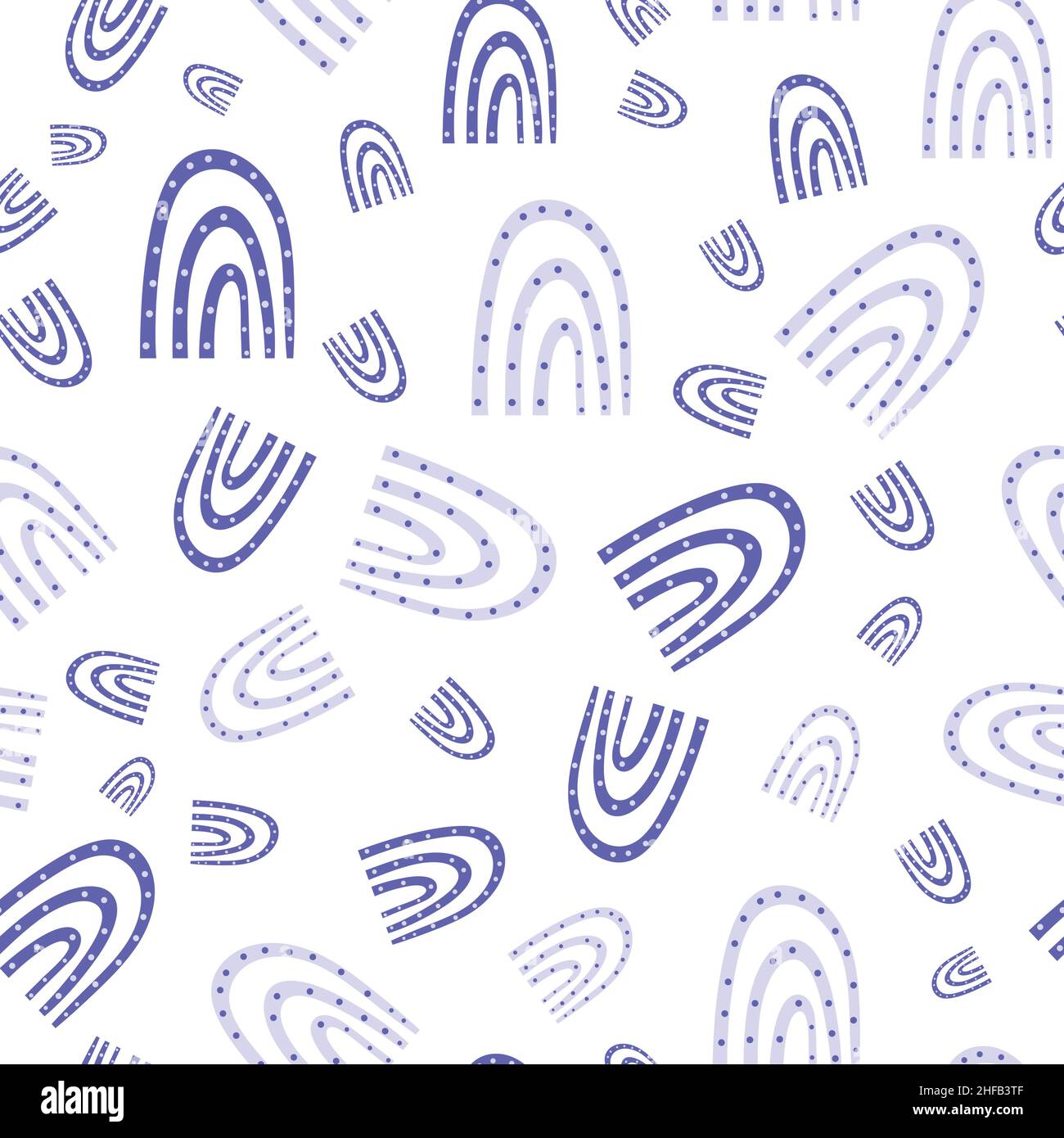 Vector dotted rainbow childish style seamless pattern background ...