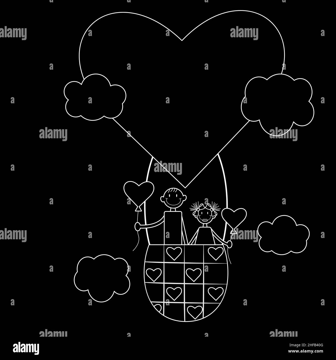 Beautiful girl balloon fun Stock Vector Images - Alamy