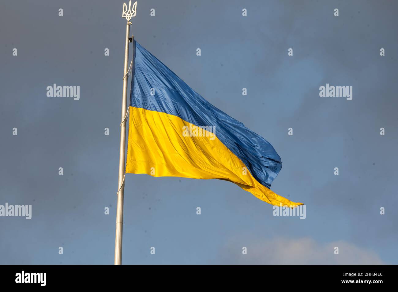 Blue flag kyiv capital hi-res stock photography and images - Alamy