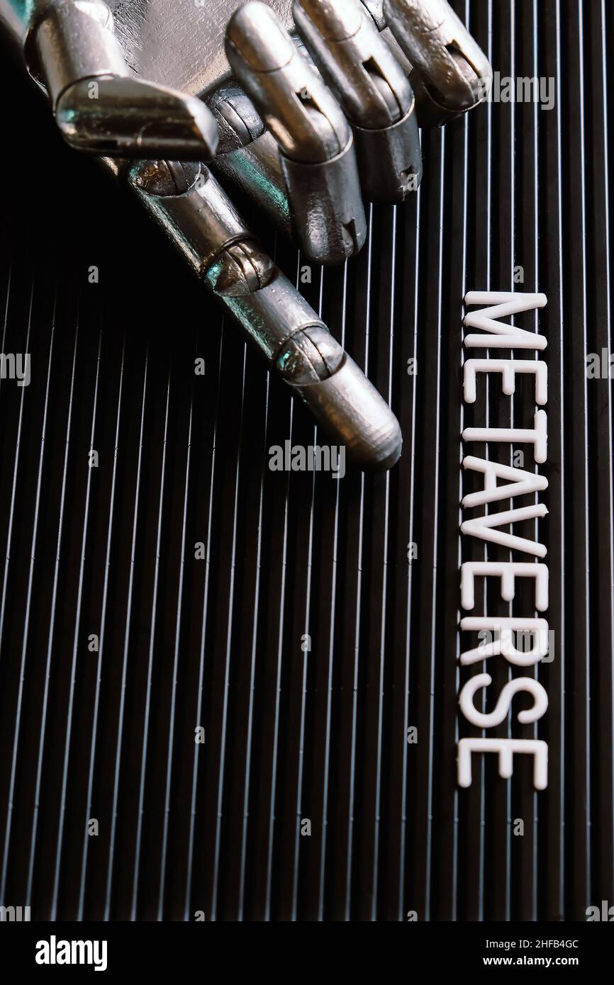 Concept image of Metaverse, Metaverse letters Stock Photo - Alamy
