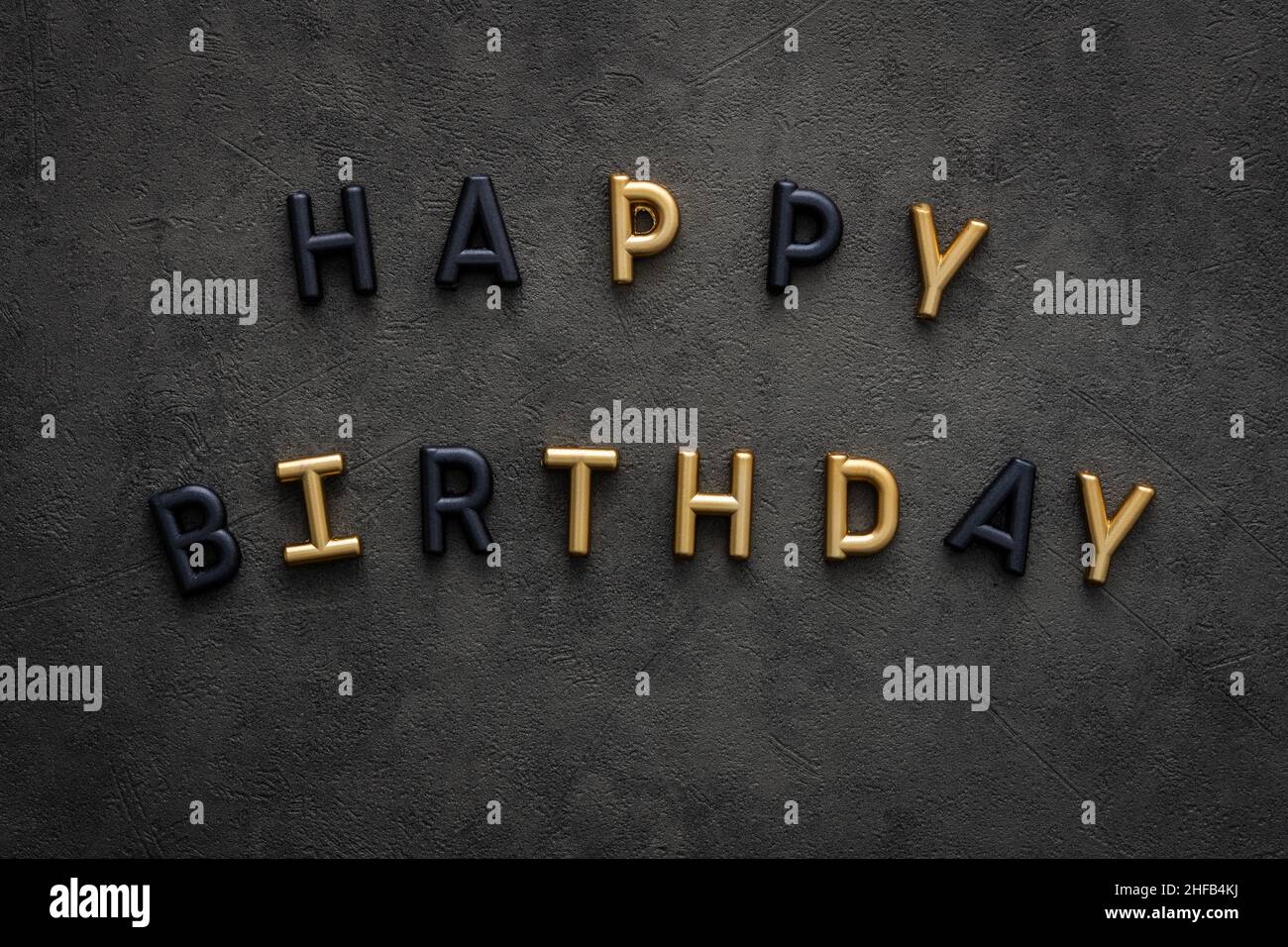 Happy birthday gold letter hi-res stock photography and images - Alamy