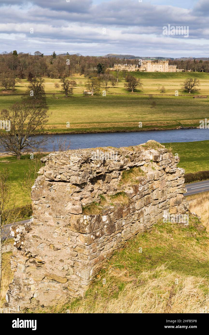 Floors Castle, seat of the Duke of Roxburghe, seen from the mound and ...