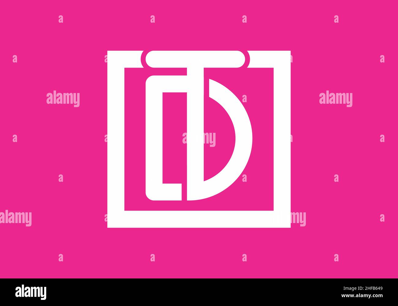 Unique and modern DT or TD initial letter design Stock Vector Image ...