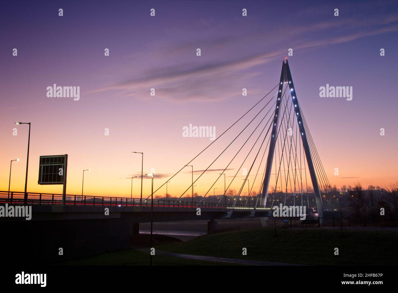 The Northern Spire Bridge opened to traffic in 2018 and crosses the ...