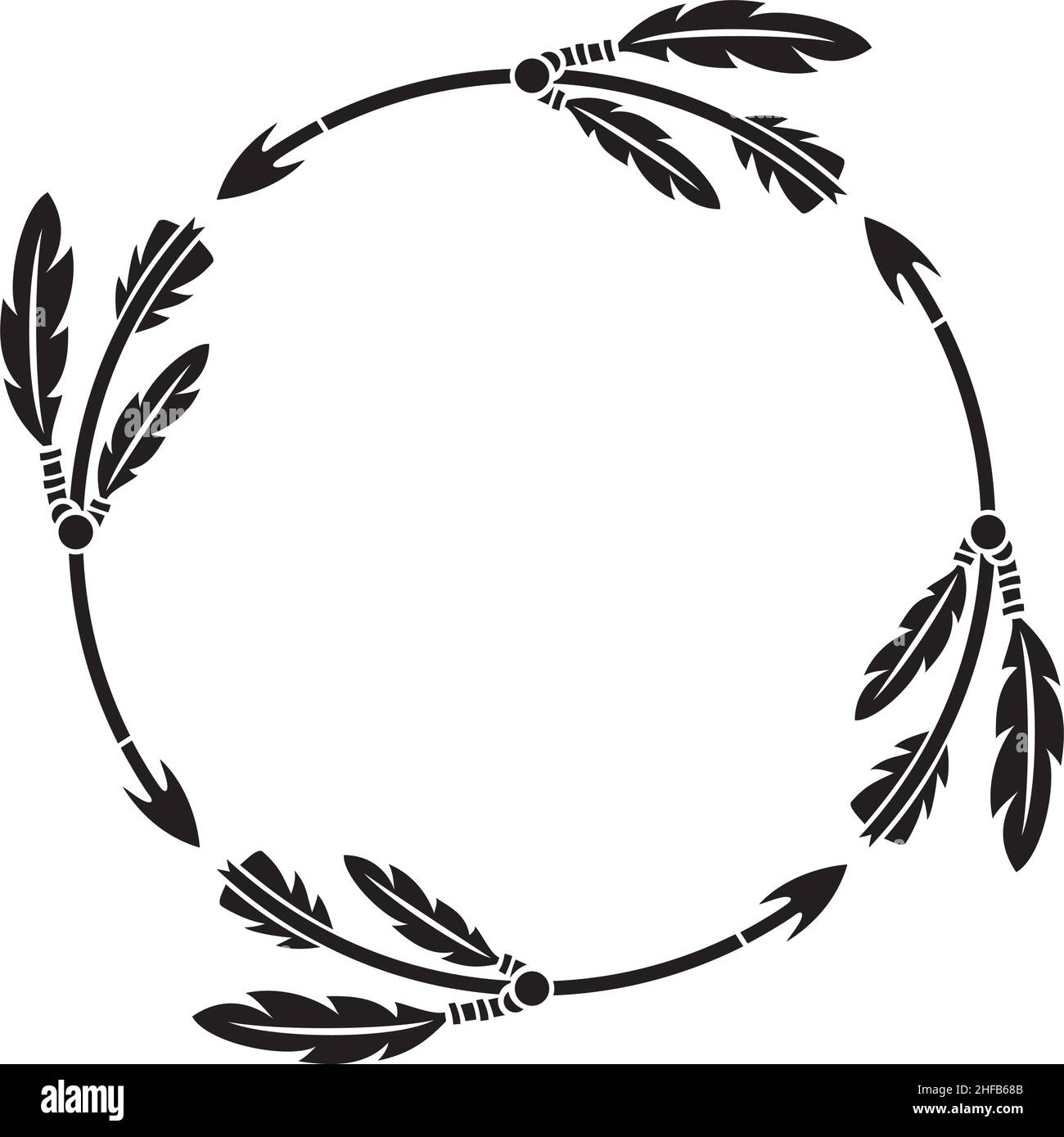 Hunting arrows round or circle vector illustration Stock Vector Image ...