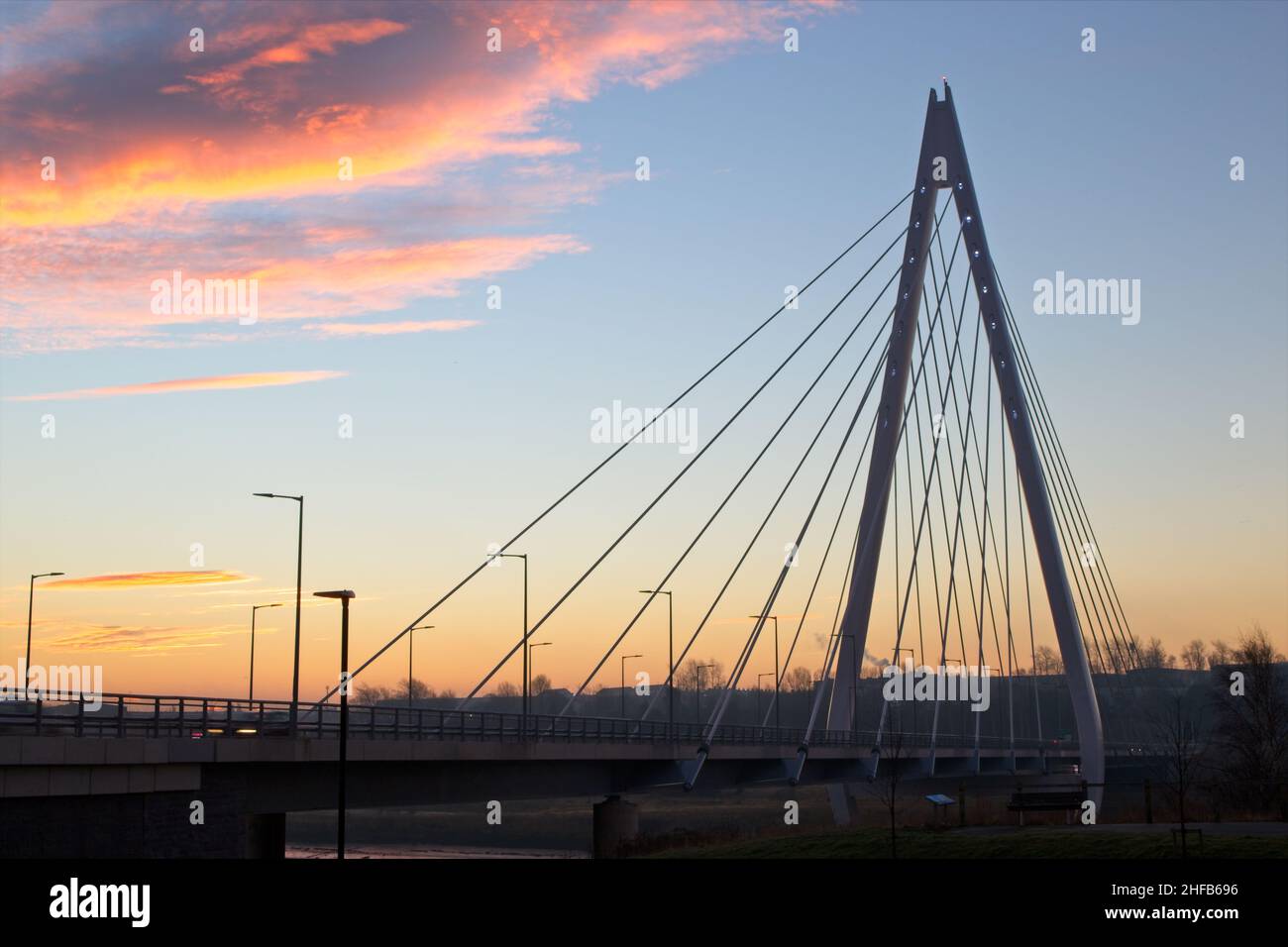 The Northern Spire Bridge opened to traffic in 2018 and crosses the ...