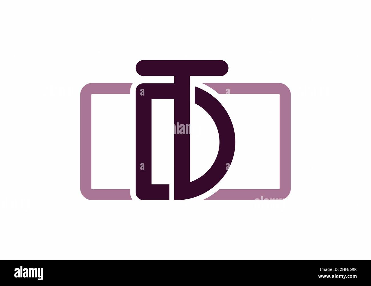 Unique and modern DT or TD initial letter design Stock Vector Image ...