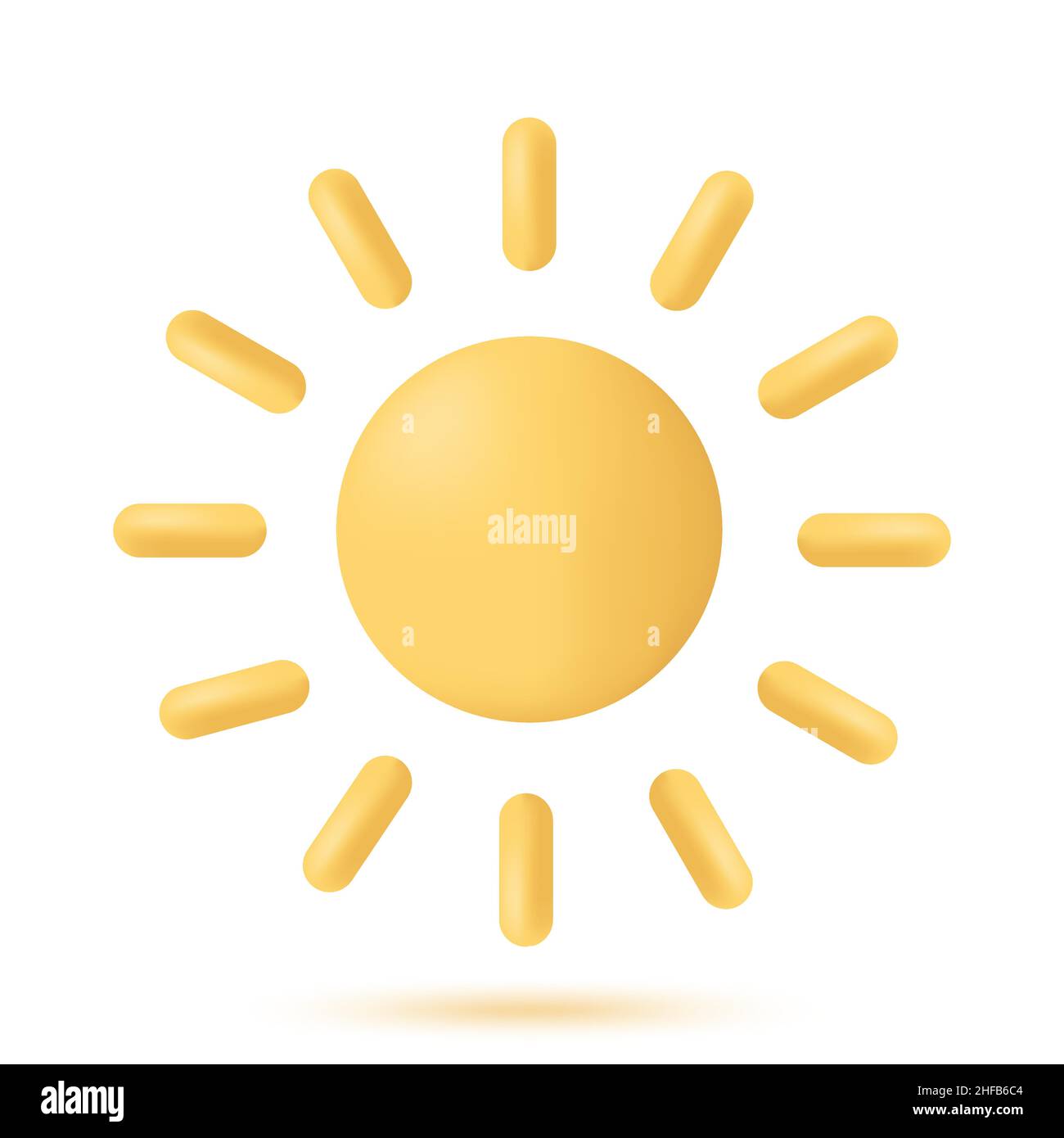 3d yellow sun vector icon Stock Vector Image & Art - Alamy